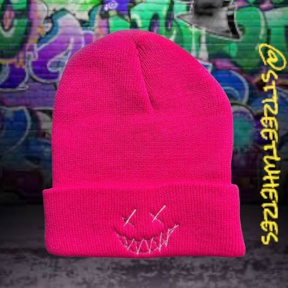 Unknown | Accessories | Pinksmiley Face Drippy Goth Emo Hiphop Trap ...